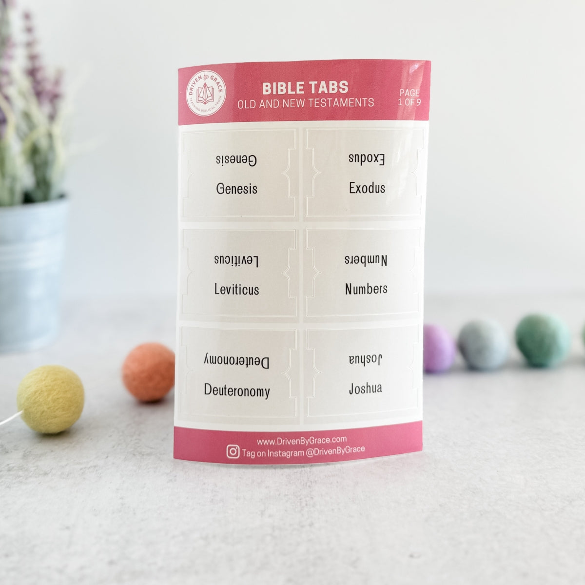 Bible Tabs | Neutral Gray – Driven By Grace