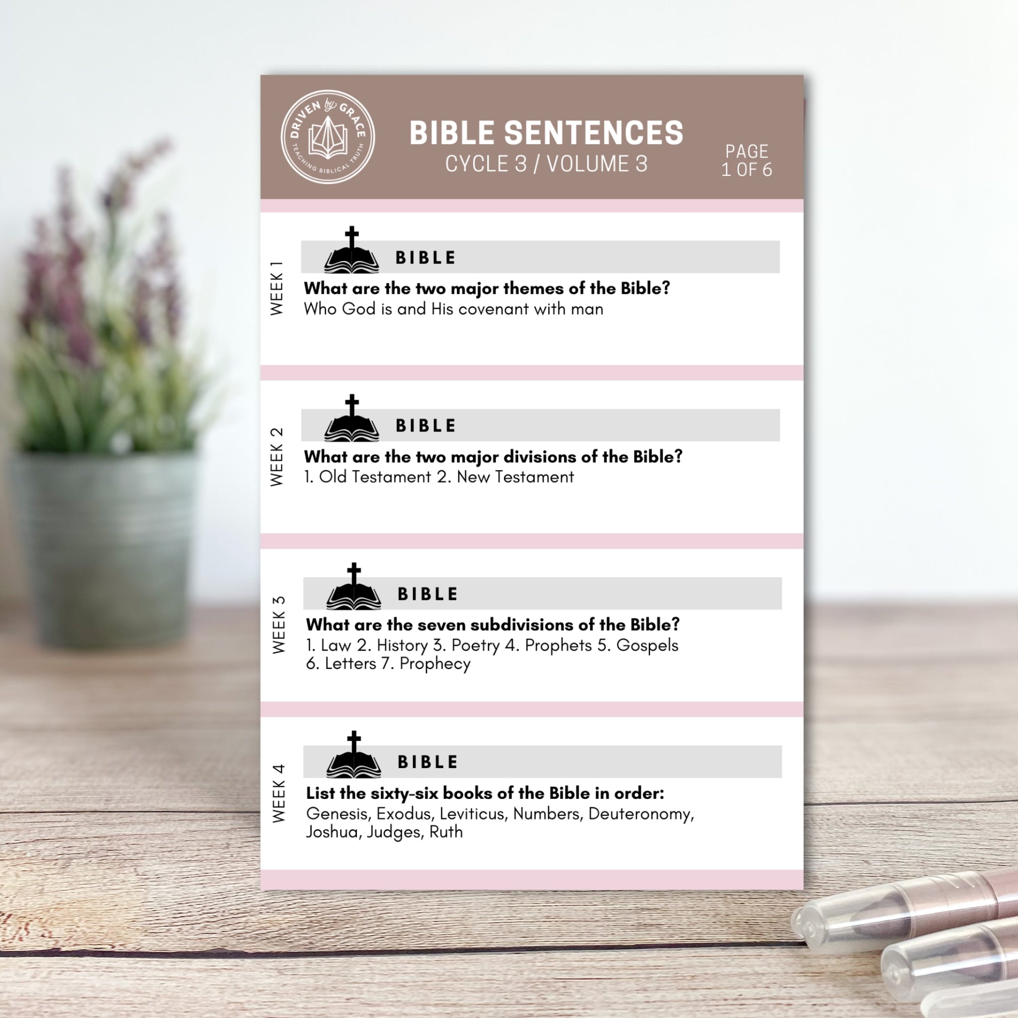 Bible Sentence Stickers — Vol. 3 – Driven By Grace